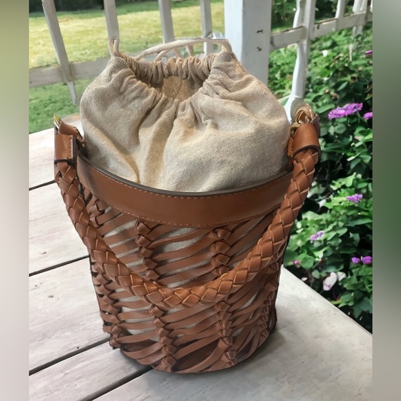 Mango | Bags | Mango Woven Lattice Bucket Bag | Poshmark